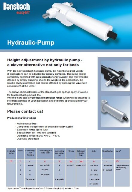 Datasheets - Bansbach